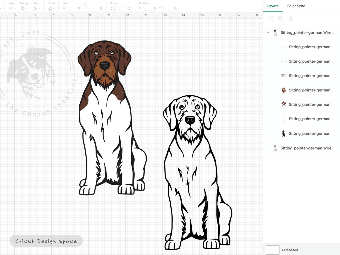 German Wirehaired Pointer SVG, GWP SVG, Sitting Dog Svg, German Wire ...
