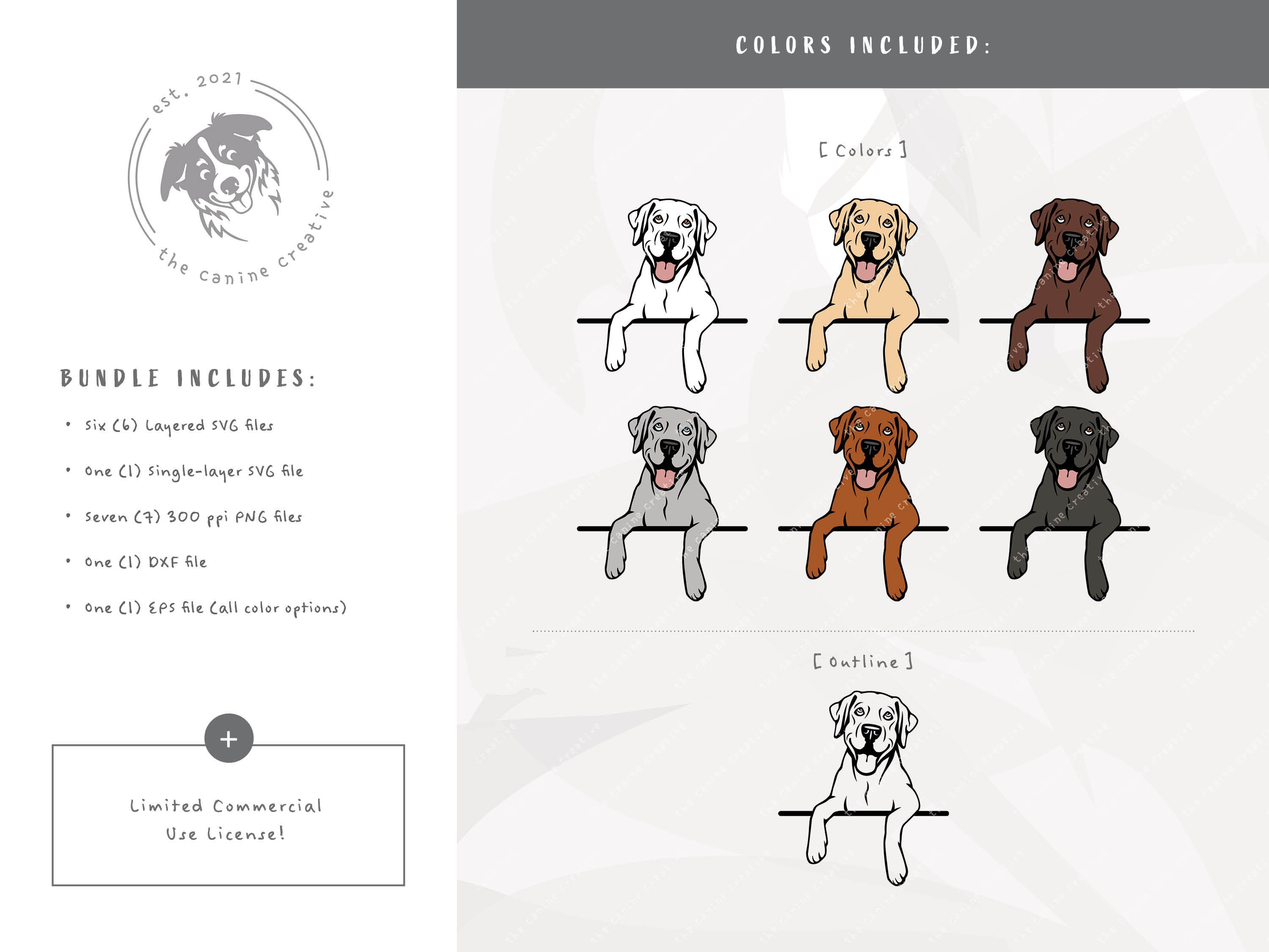 Labrador SVG Peeking Dog SVG 2 Yellow Lab Dog Vector Black - Etsy