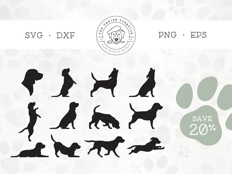 Beagles SVG Bundle Beagle Silhouette Clipart Dog Breed PNG - Etsy