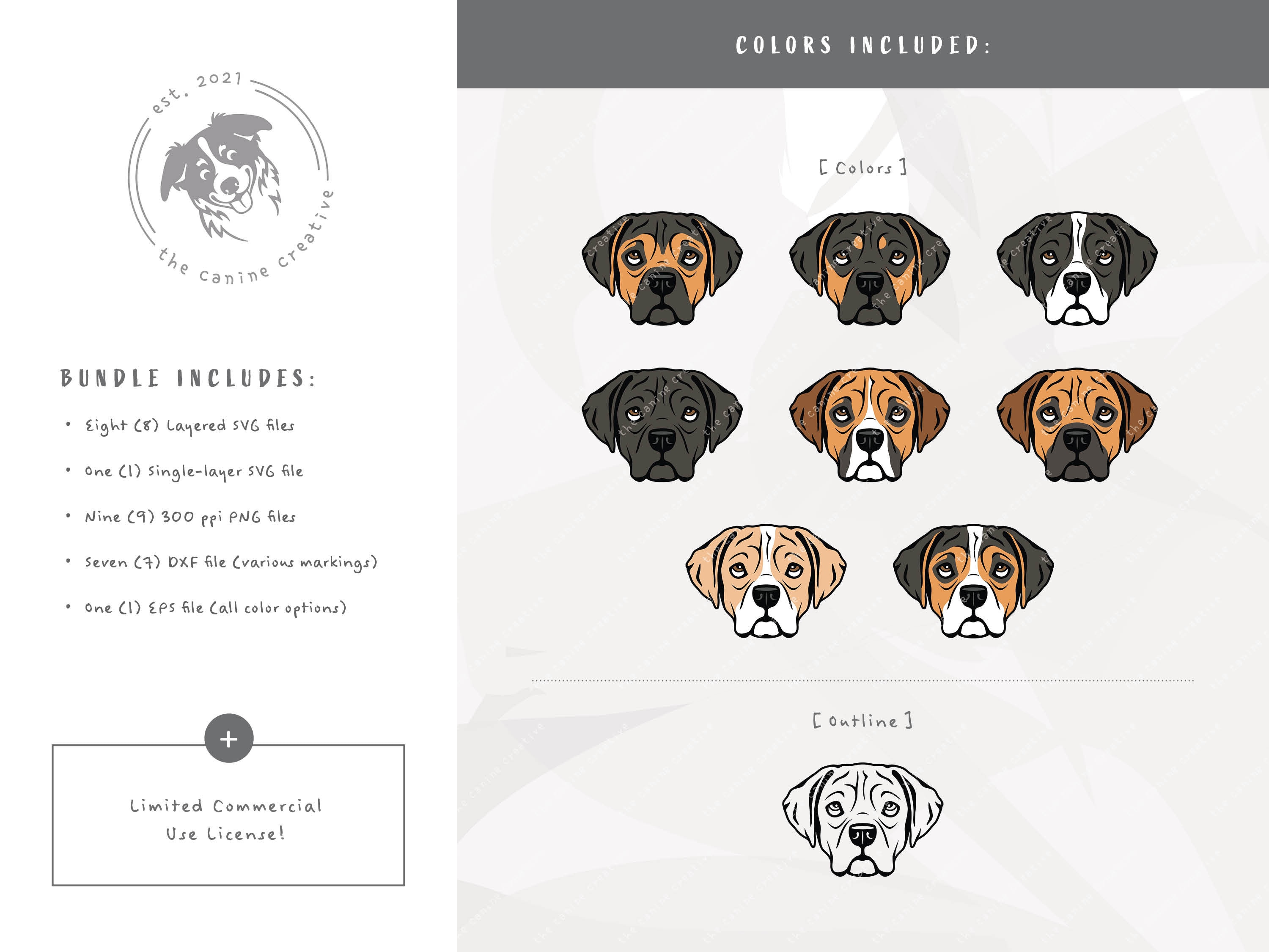Puggle SVG Beagle Pug Mix Breed Clipart Dog Face Design - Etsy