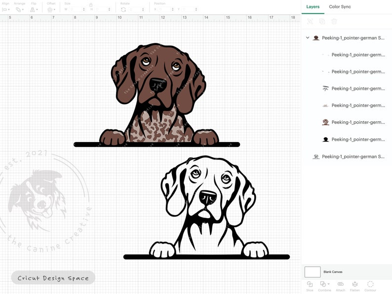German Shorthaired Pointer SVG GSP PNG Peeking Dog Design - Etsy