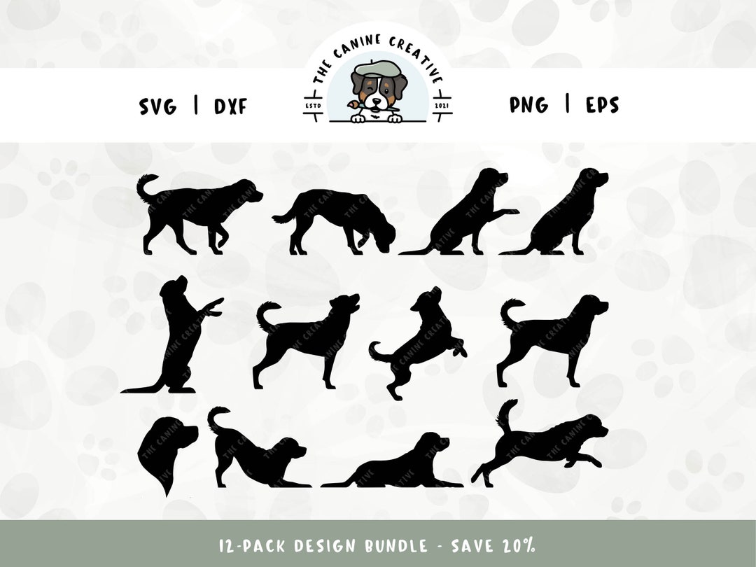 Natural Tail Rottweilers SVG Bundle, Dog Breed Silhouette, Rottweiler ...