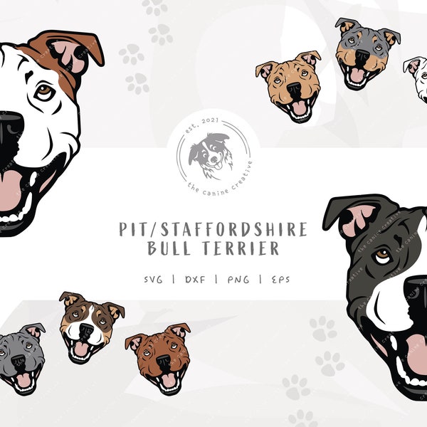 Pittie Clip Art Png - Etsy Canada