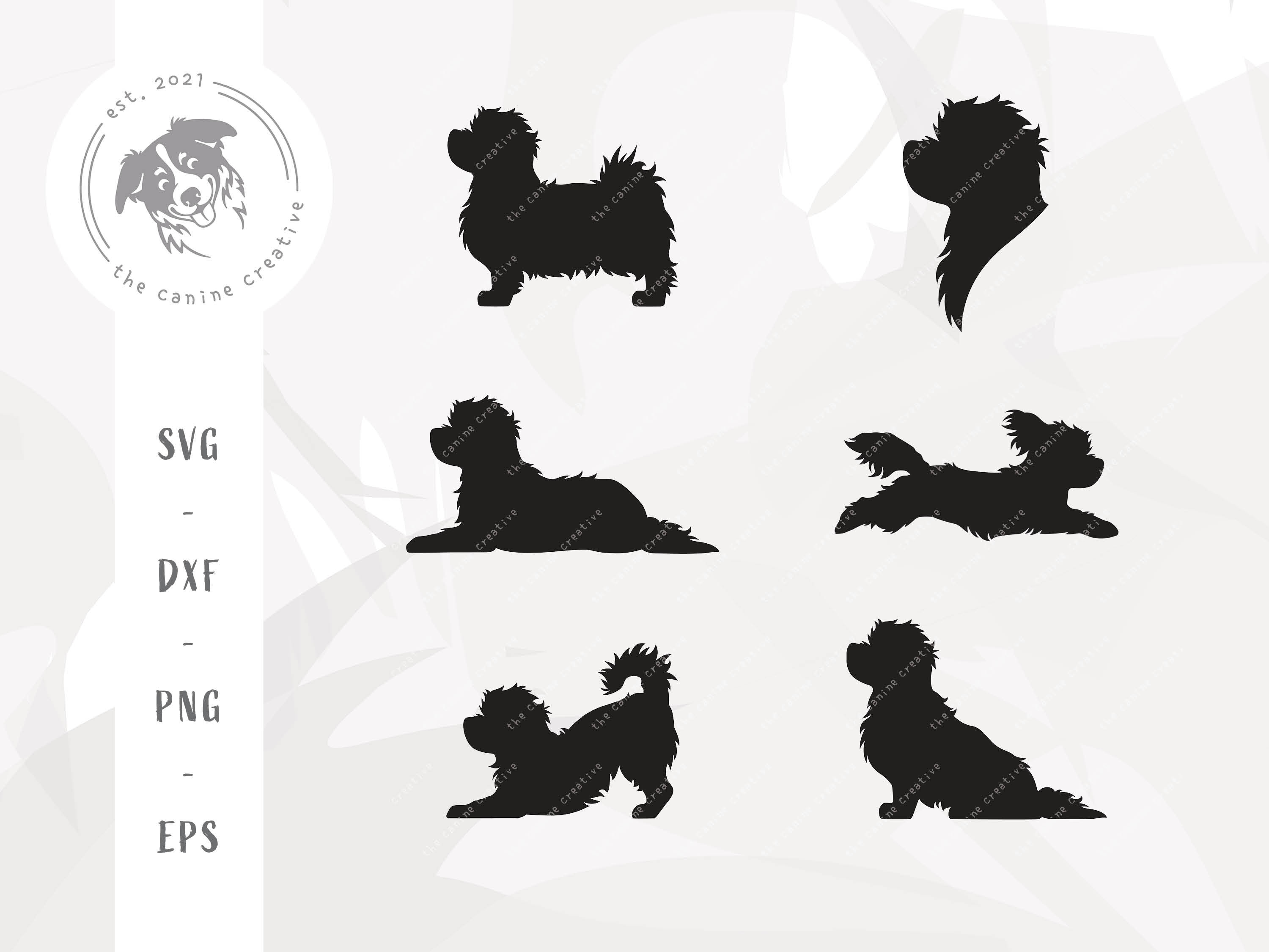 Maltese SVG Bundle Maltese Dog Silhouette PNG Dog Breed - Etsy