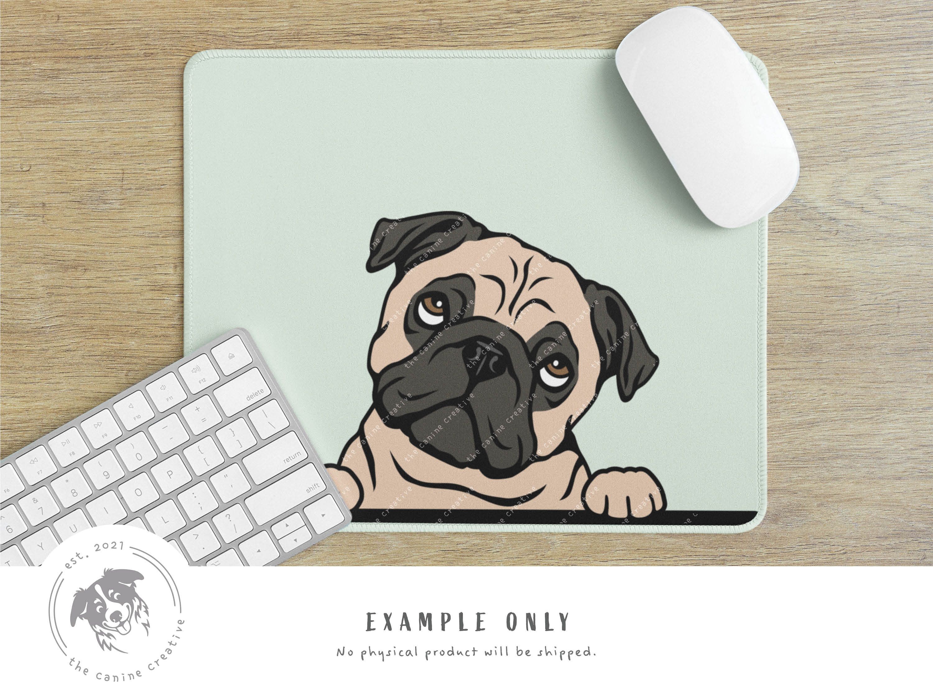 Pug SVG Peeking Dog SVG 1 Pug Clip Art Fawn Pug - Etsy