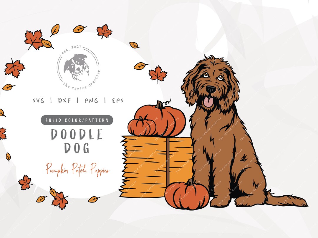 Fall SVG, Doodle SVG, Doodle Dog Clipart, Hay Bale Svg, Pumpkin Png ...
