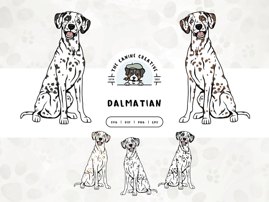 Dalmatians SVG, Dalmation PNG, Dalmatian Clipart, Sitting Dog ...