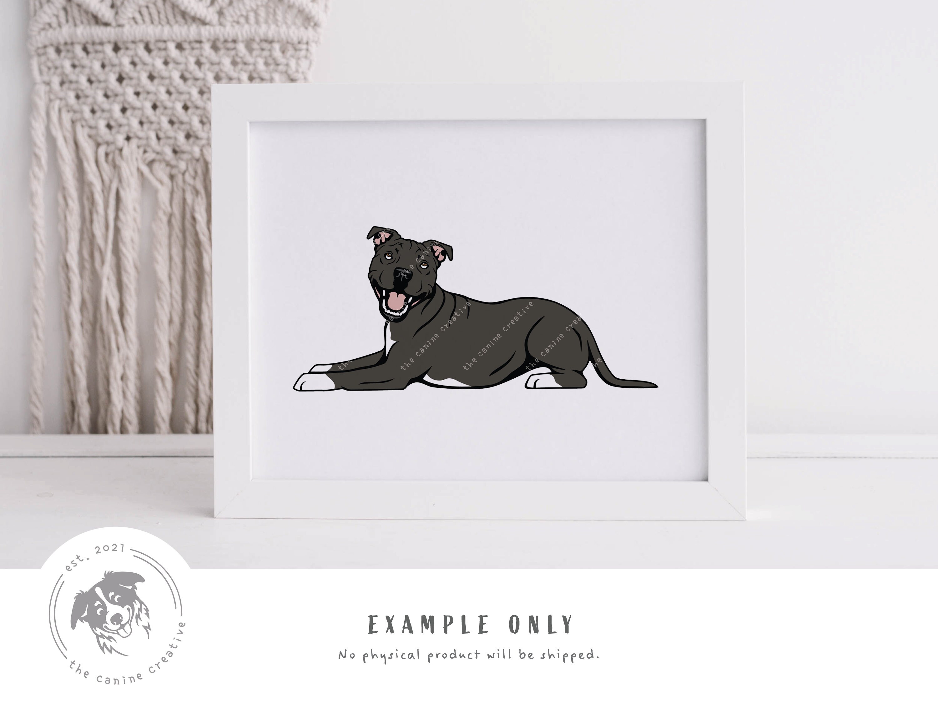 Pit Bull SVG, Staffordshire Dog PNG, Dog Laying Down Clipart, Layered ...