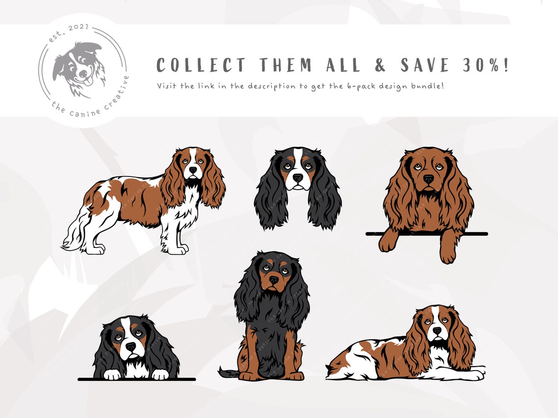Cavalier SVG King Charles Spaniel SVG Peeking Dog 1 SVG - Etsy UK