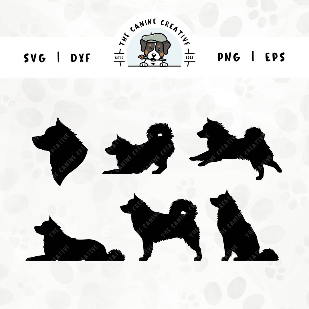 Alaskan Malamute SVG Bundle | Dog Breed Silhouettes | Mally Clipart PNG ...