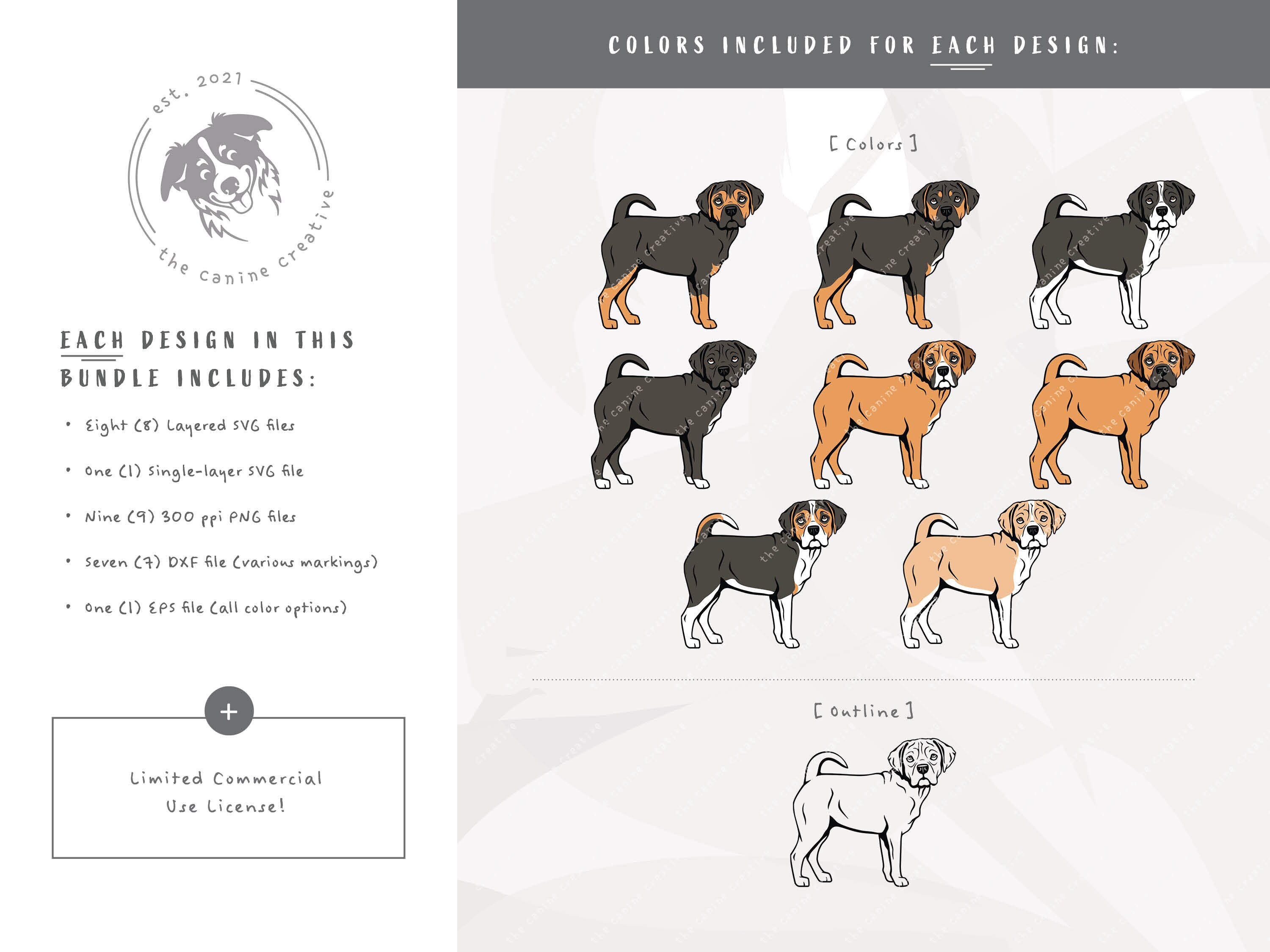 Puggle SVG Bundle Beagle Pug Mix Breed Clipart Dog Face SVG - Etsy