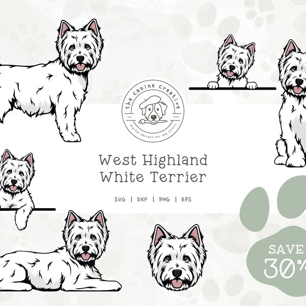 Westie Dxf - Etsy