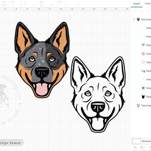 Heeler SVG, Dog Face Design, Australian Cattle Dog Clip Art, Blue ...