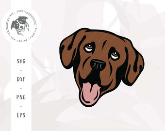 Lab Face Clipart - Etsy