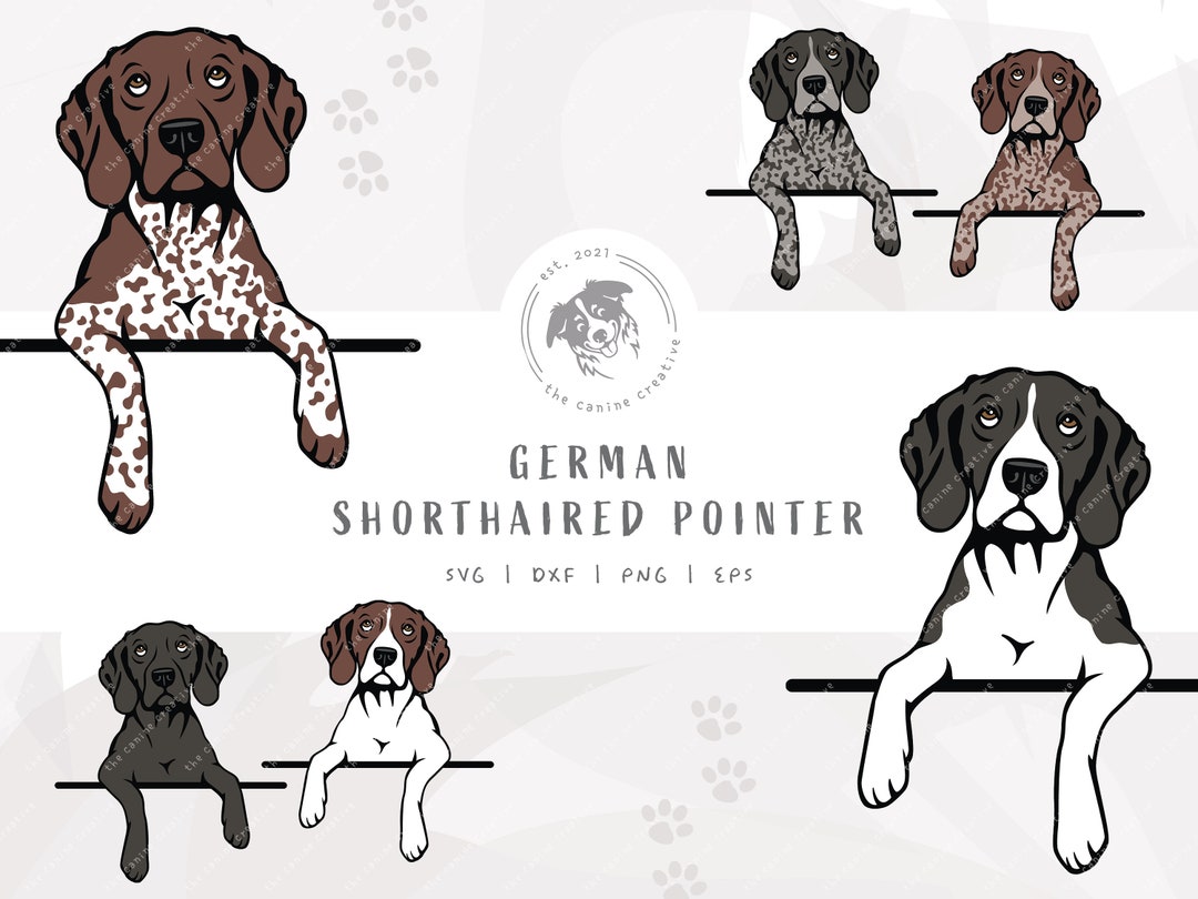 German Shorthaired Pointer SVG, GSP PNG, Peeking Dog Design 2, Pet ...