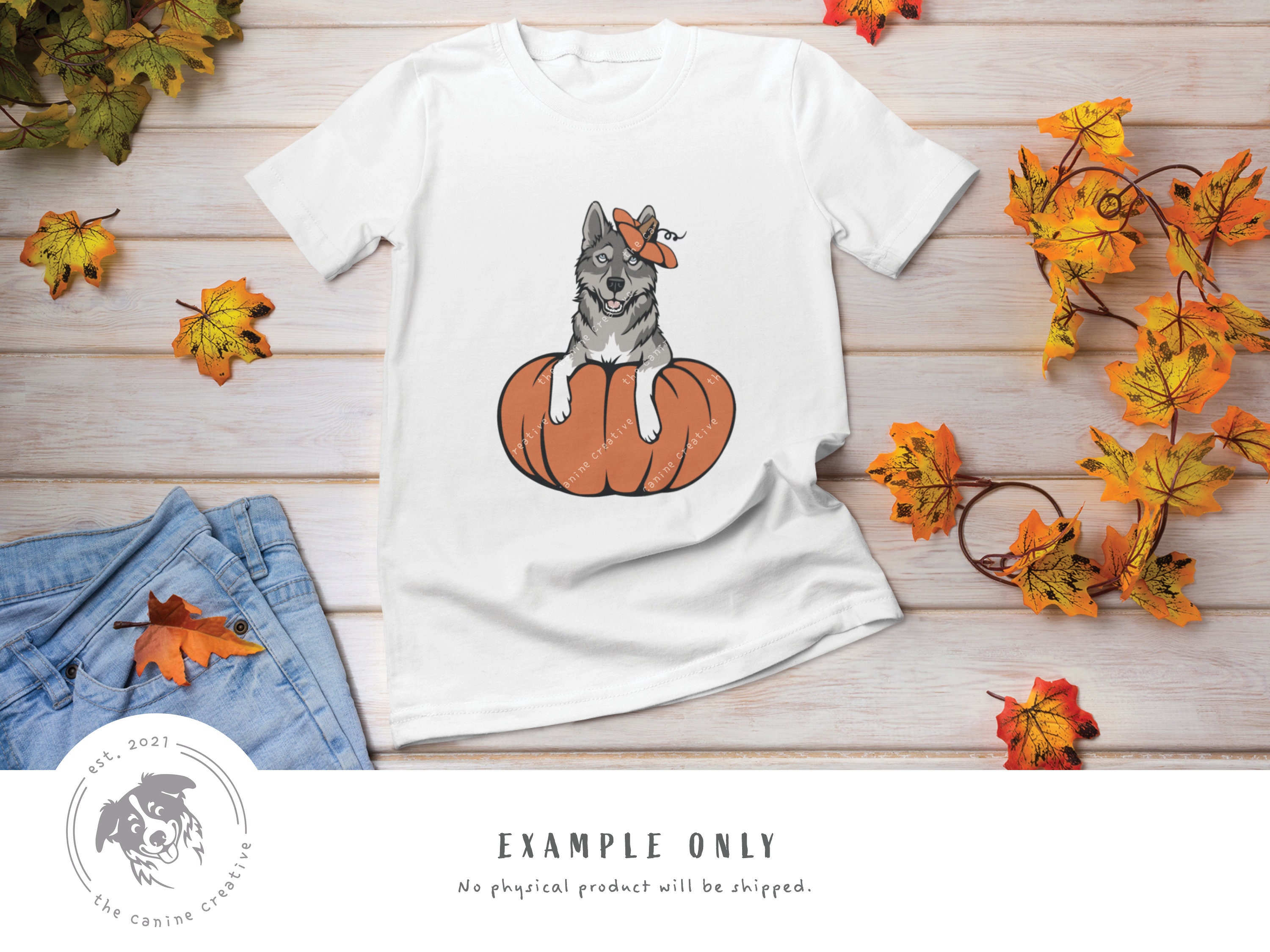 Siberian Husky SVG, Dog Pumpkin SVG, Peeking Dog Illustration, Husky ...