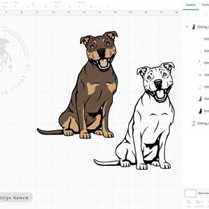 Pit Bull SVG, Staffordshire Dog Clipart, Sitting Dog SVG, Pittie SVG ...