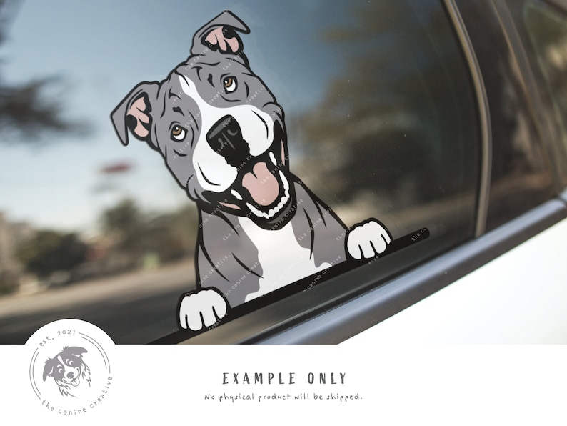 Pit Bull SVG, Staffordshire Dog PNG, Peeking Dog Design #1, Layered ...