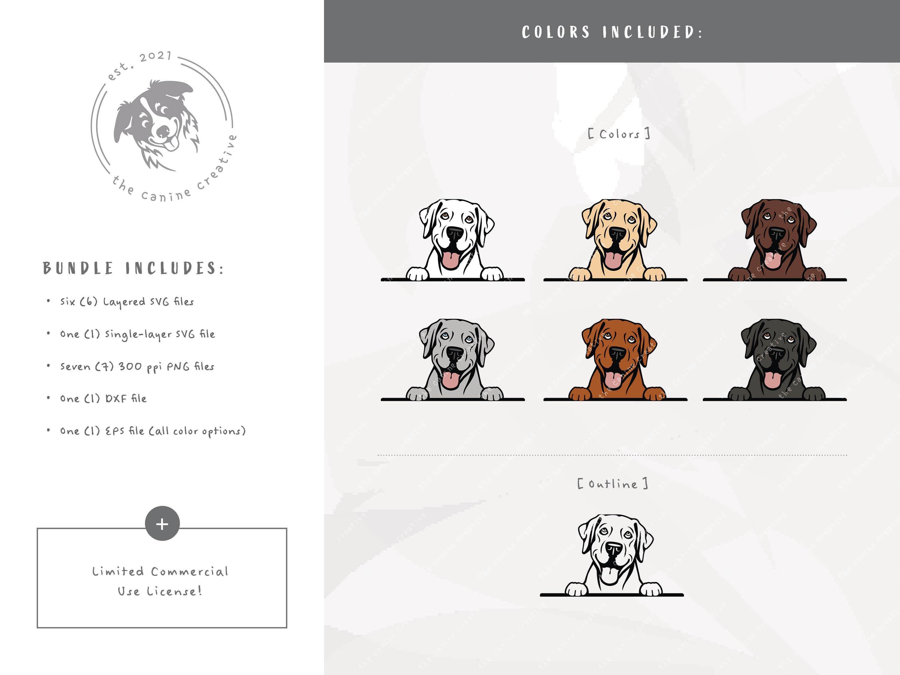 Labrador SVG Peeking Dog SVG 1 Yellow Lab Dog Vector Black - Etsy