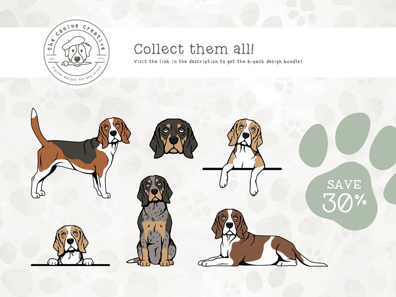 Beagle SVG Beagle Png Standing Dog Svg Dog Breed Art - Etsy UK