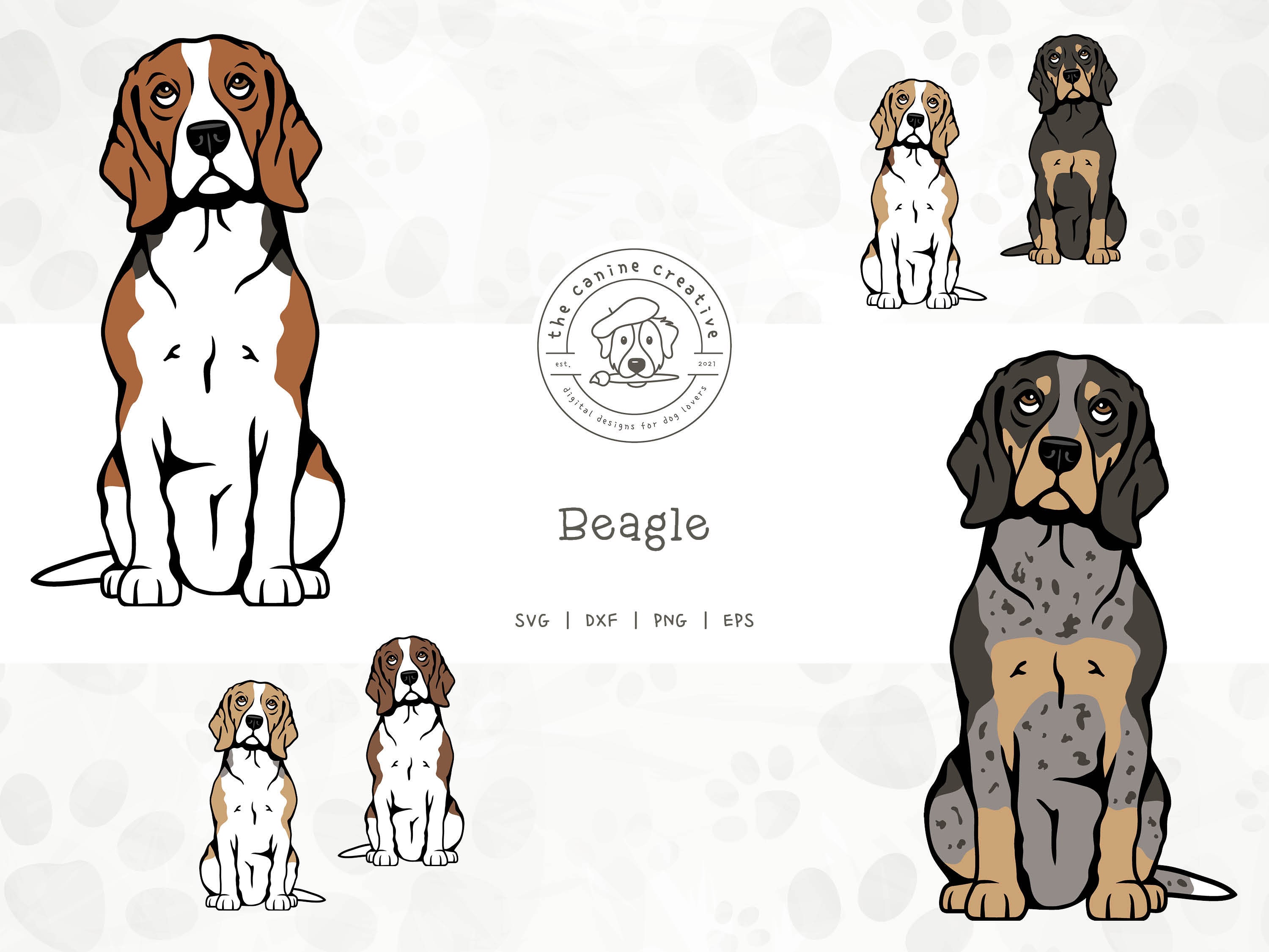Beagle SVG Sitting Dog Svg Hound PNG Hunting Dog Breed Art - Etsy UK