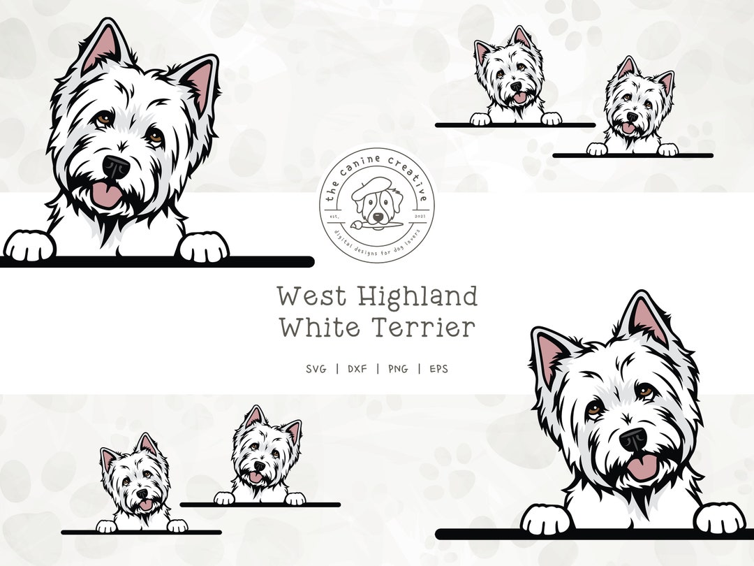 Westhighland Terrier SVG, Westie PNG, West Highland White Terrier ...