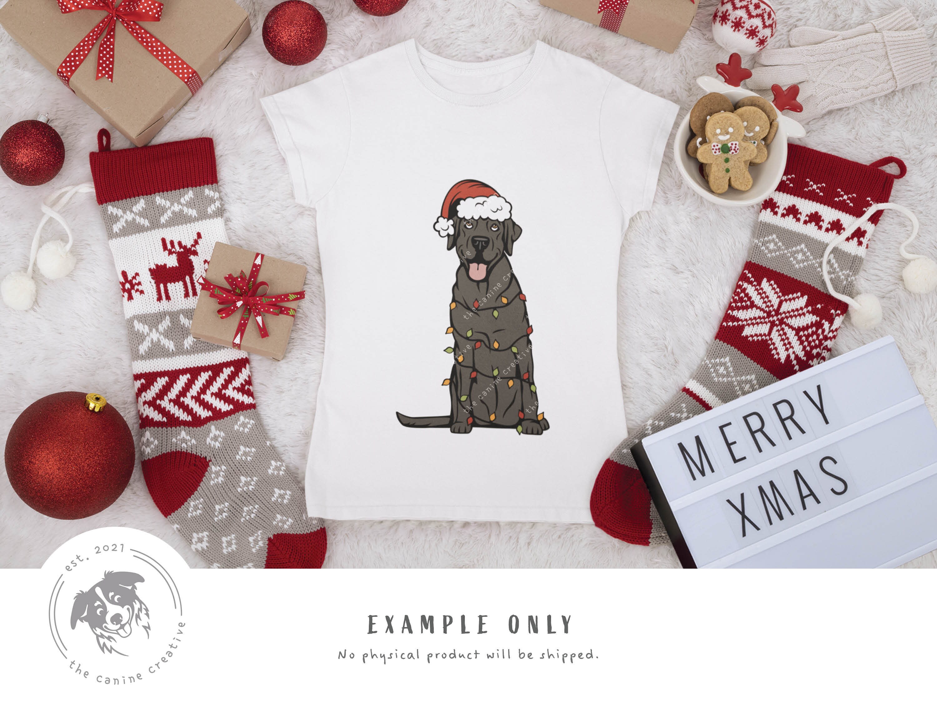 Labrador SVG Christmas Lab Dog SVG Tangled Christmas Lights - Etsy