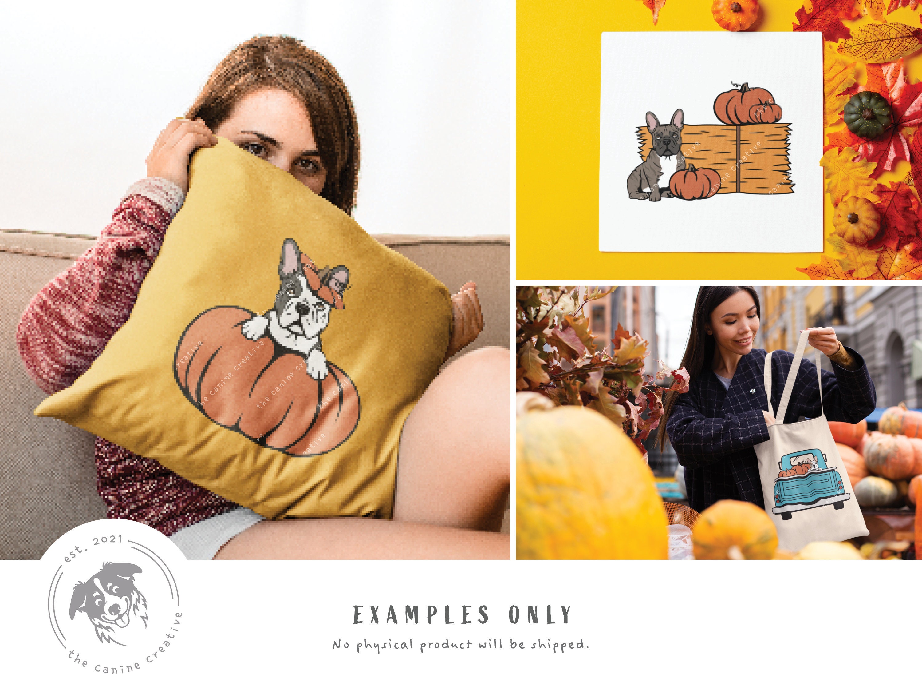 Fall SVG Frenchie SVG Pumpkins Png Hay Bale Svg Harvest - Etsy