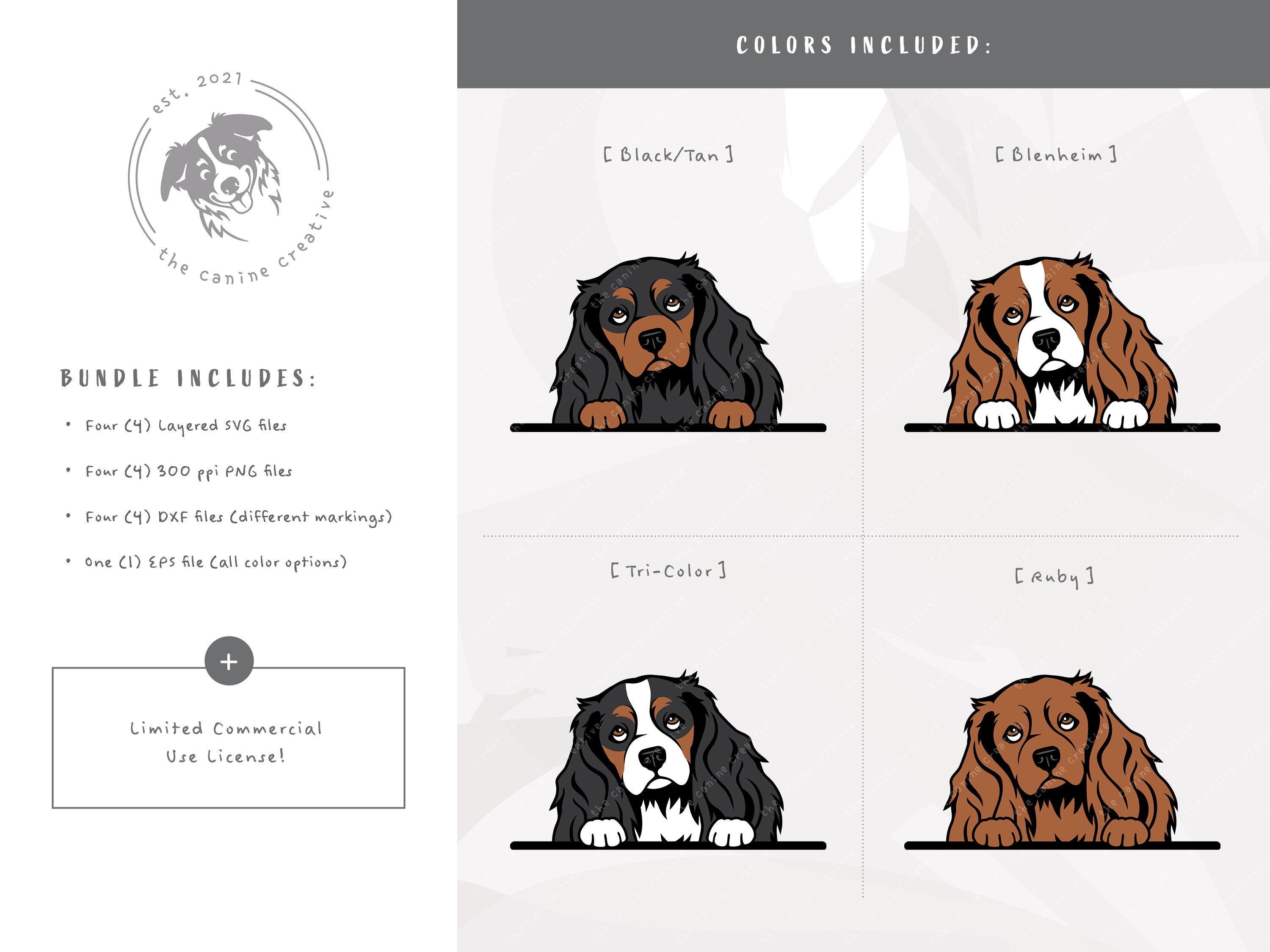 Cavalier SVG King Charles Spaniel SVG Peeking Dog 1 SVG - Etsy UK