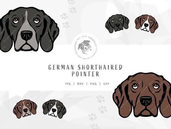 German Shorthaired Pointer SVG GSP SVG Dog Face Svg German - Etsy