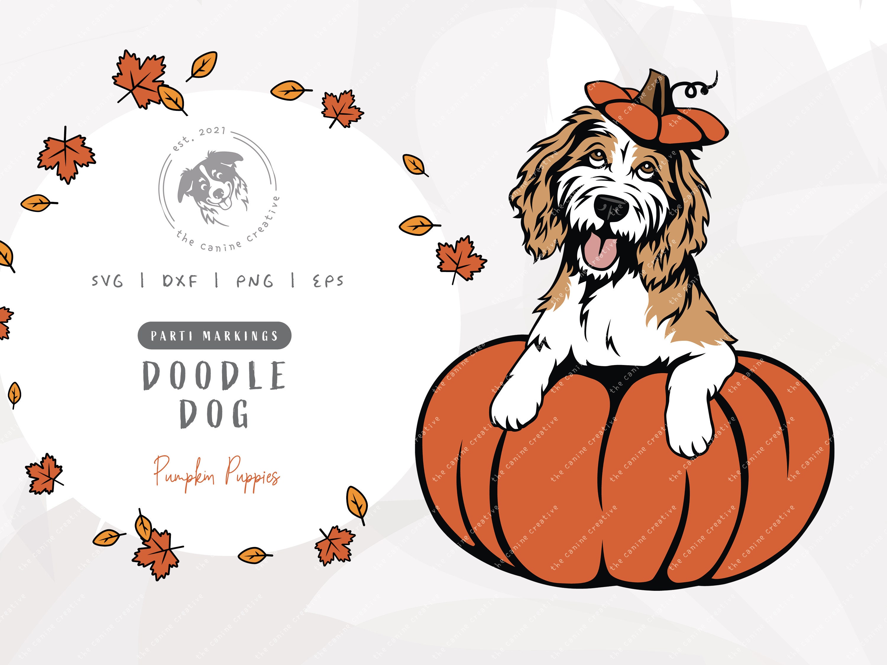 Fall SVG Parti Doodle SVG Doodle Dog Clipart Peeking Dog - Etsy