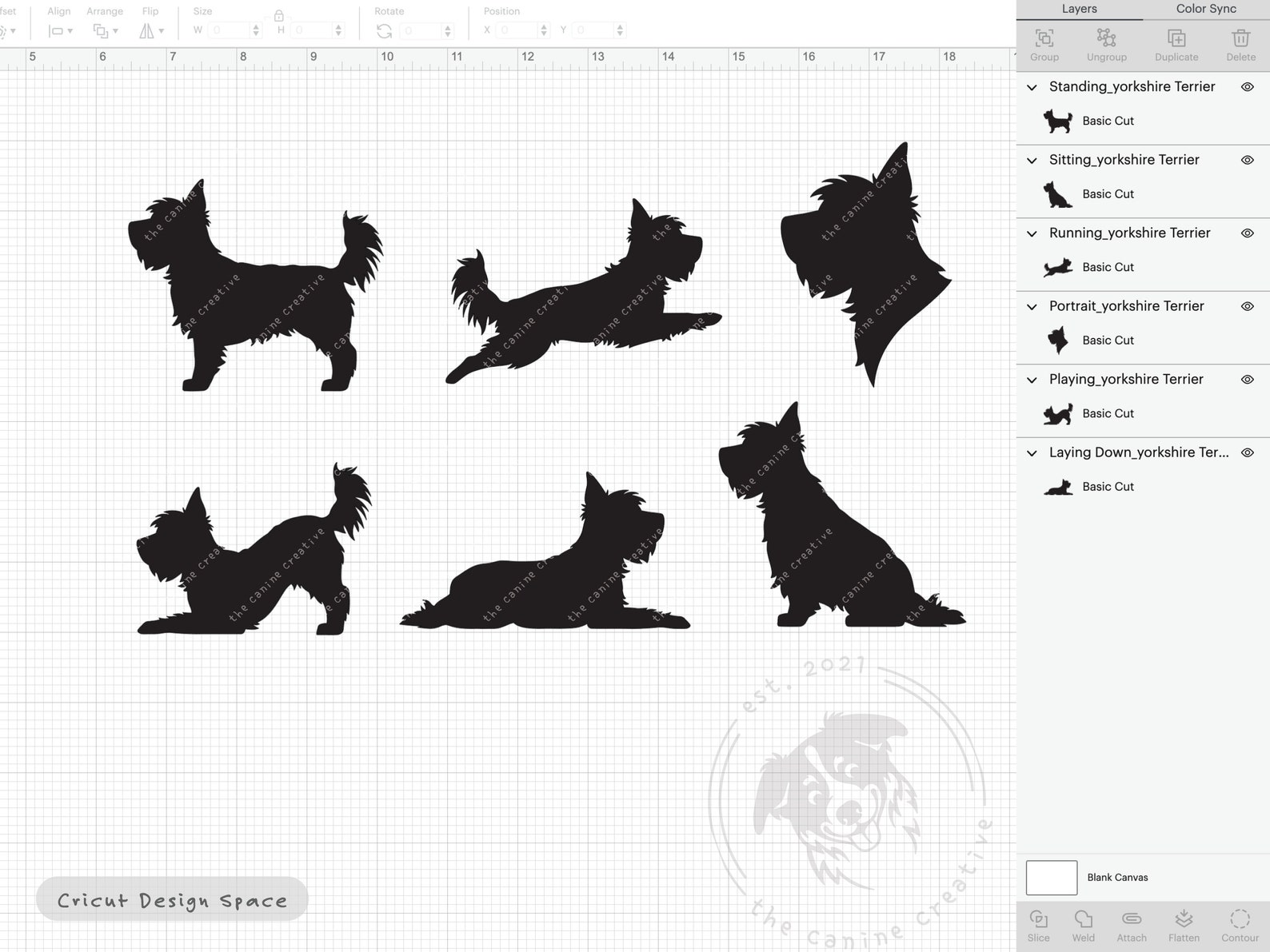Yorkie SVG Bundle, Yorkshire Terrier SVG, Dog Breed Silhouette SVG ...