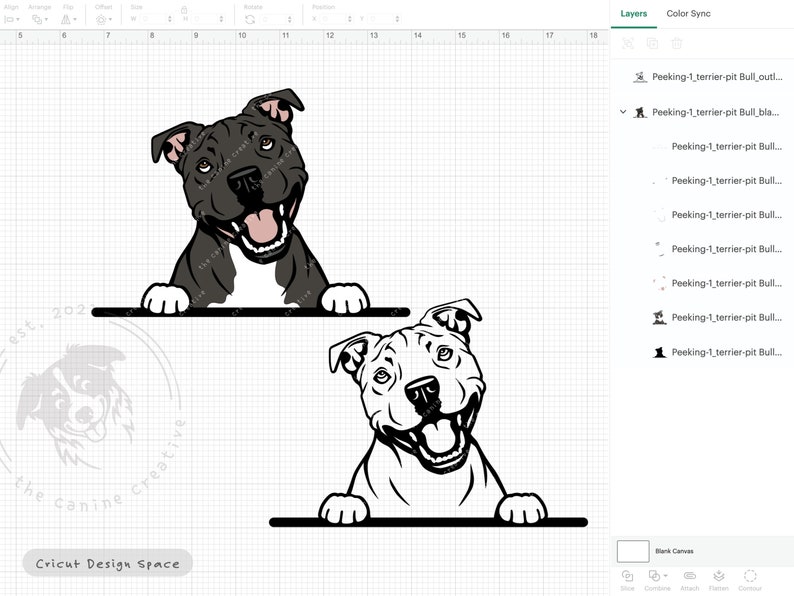 Pit Bull SVG, Staffordshire Dog PNG, Peeking Dog Design #1, Layered ...