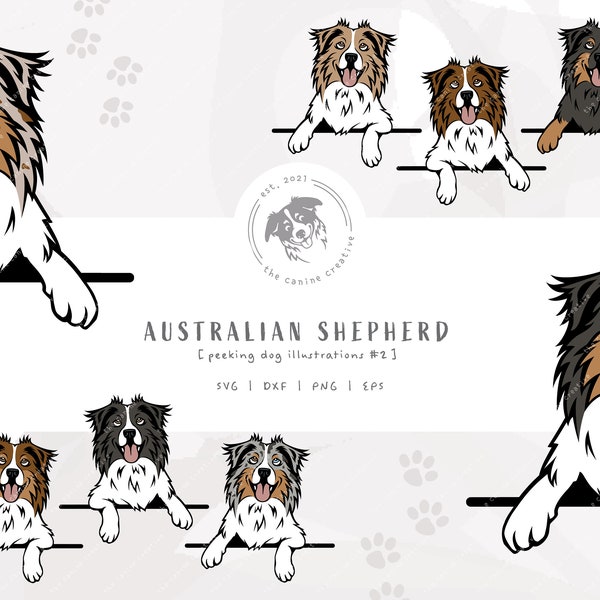 Peeking aussie svg - Etsy México