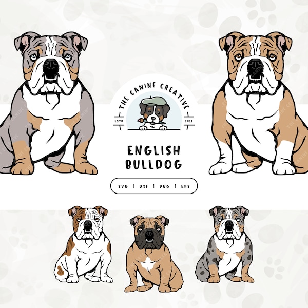 English Bulldog Art - Etsy