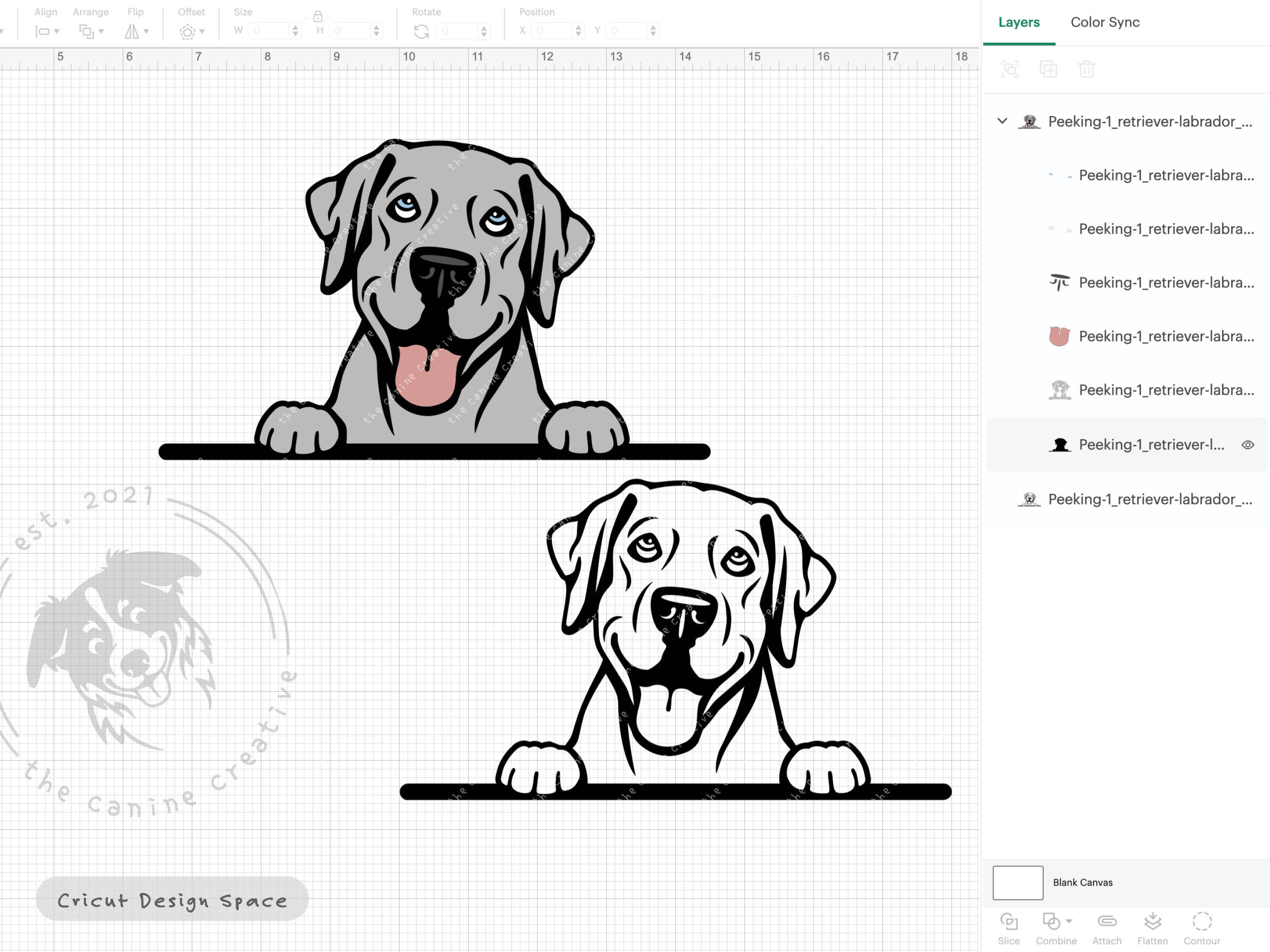 Labrador SVG Peeking Dog SVG 1 Yellow Lab Dog Vector Black - Etsy