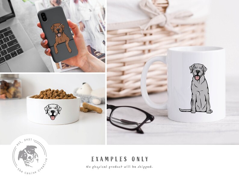 Labrador SVG Bundle Lab Face SVG Sitting Dog Art Standing - Etsy