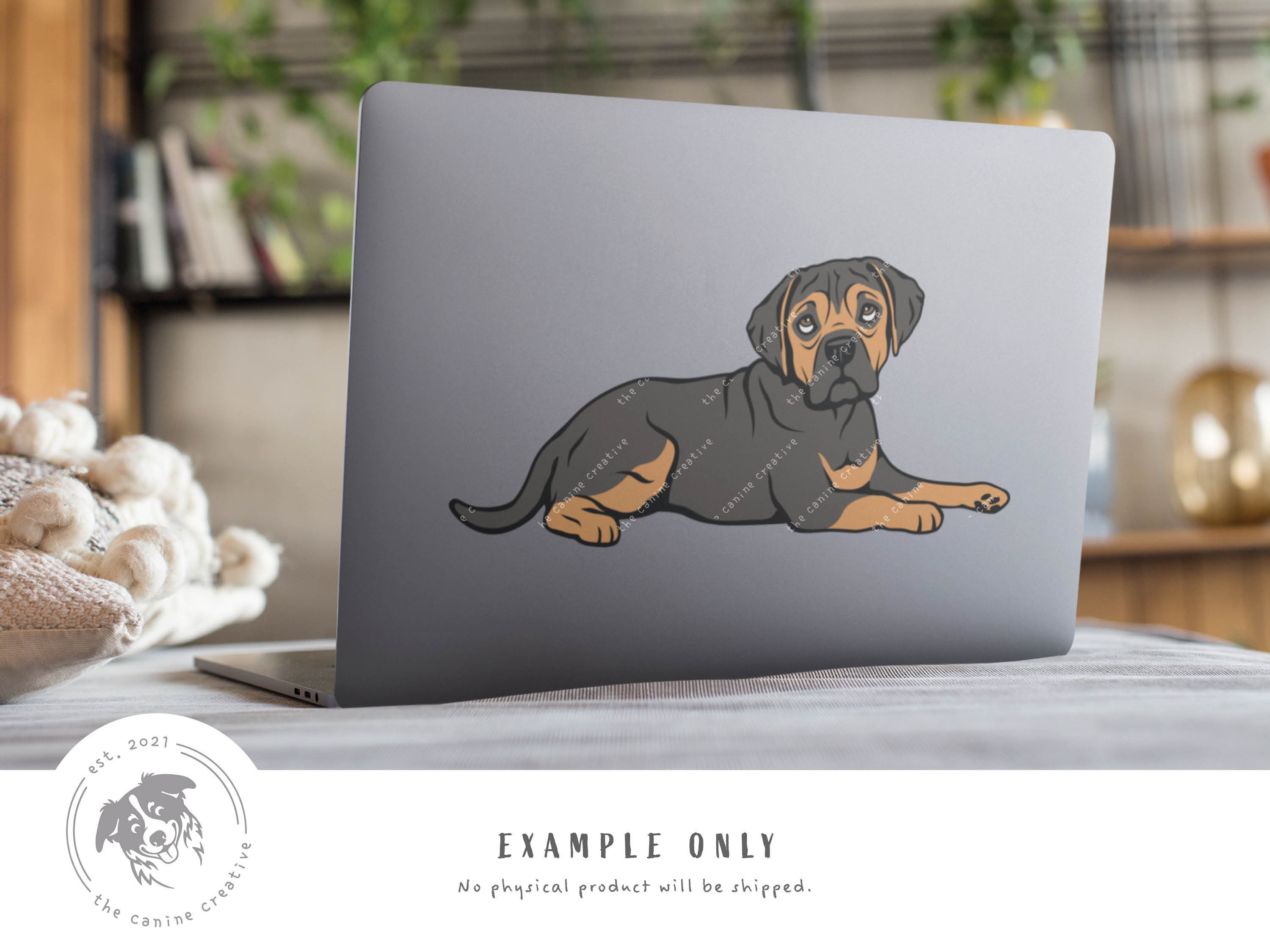 Puggle SVG, Beagle Pug Mix Breed Clipart, Dog Laying Down Design ...