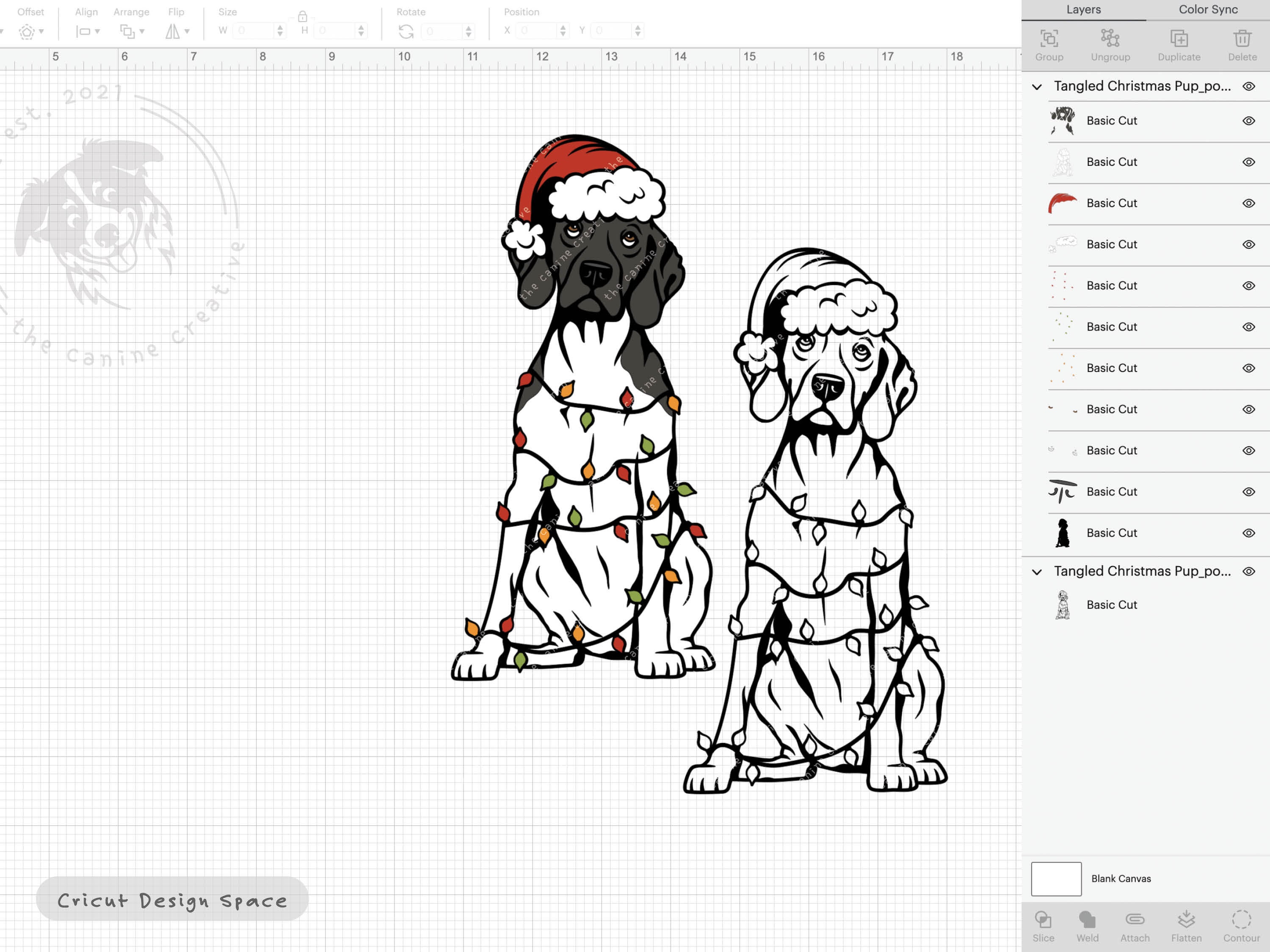 GSP Christmas SVG, German Shorthaired Pointer SVG, Tangled Christmas ...