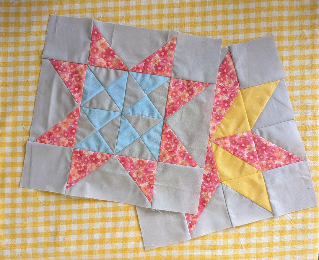 Star Block Bundle | PDF Pattern | Lemoyne Star | Solitaire Star ...