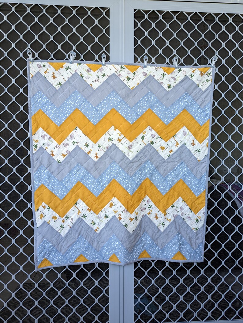 Rail Fence Chevron (zig Zag) Baby Quilt Pattern - Etsy
