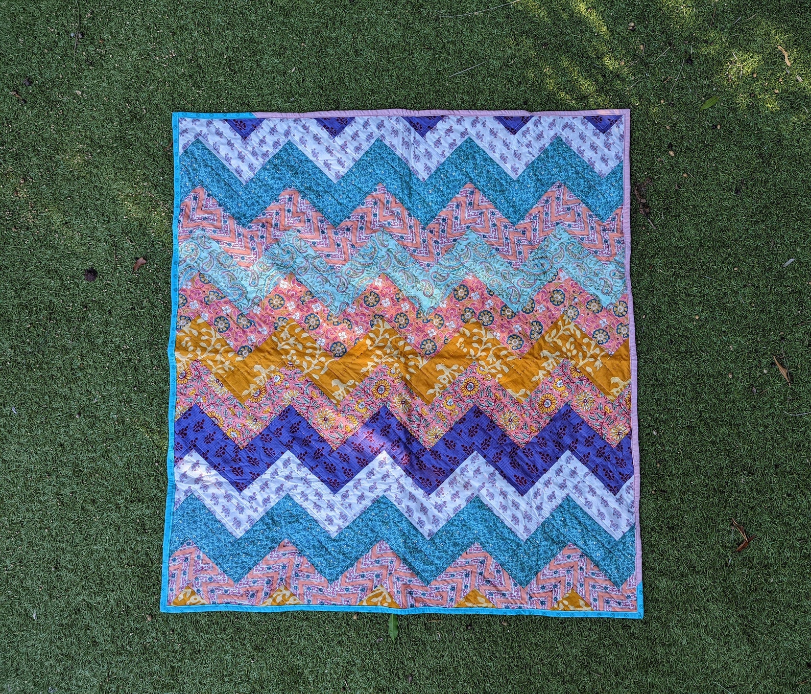 Rail Fence Chevron (zig Zag) Baby Quilt Pattern - Etsy