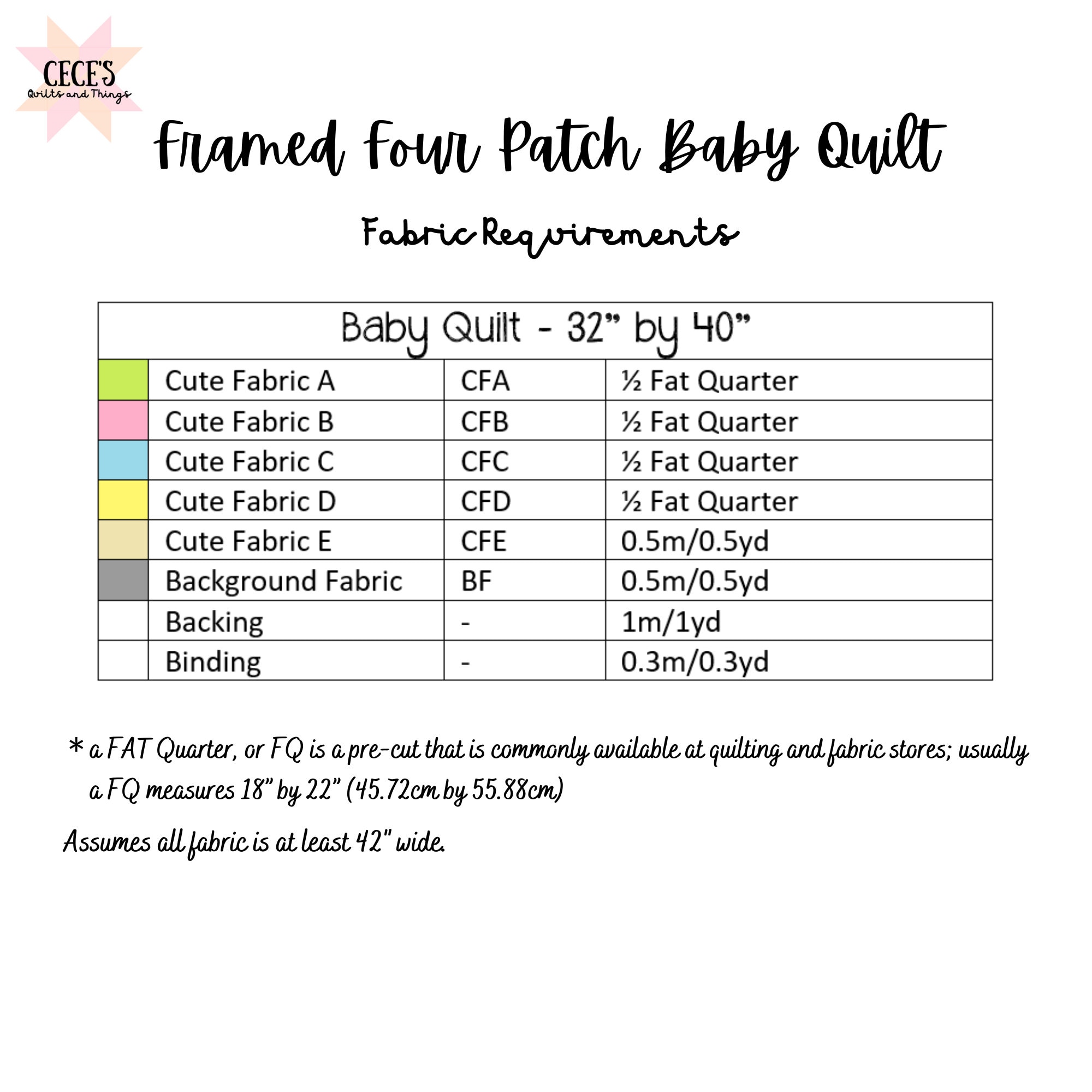 PDF Pattern | Framed Four Patch Baby Quilt Pattern | Beginner Friendly ...