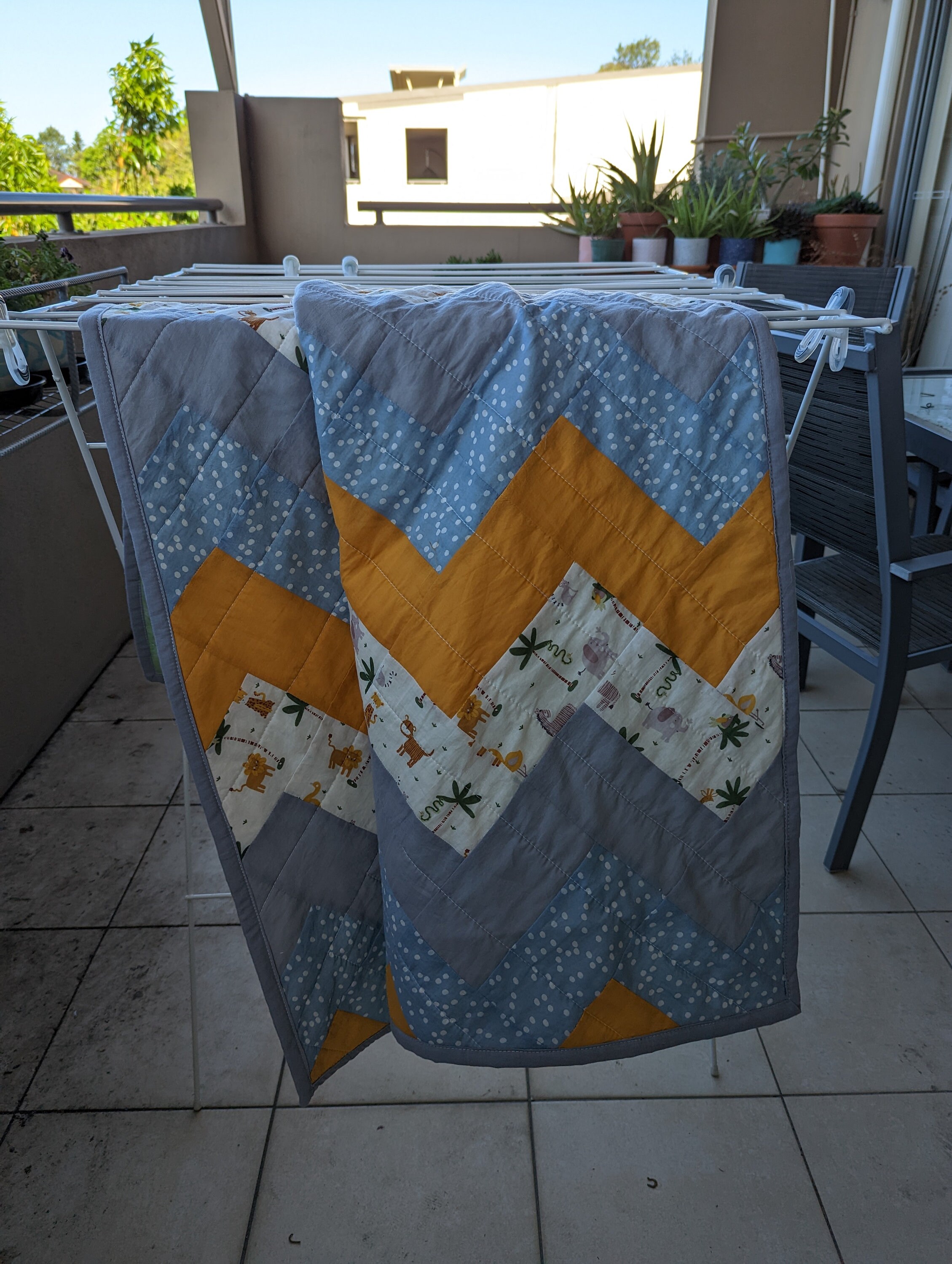 Rail Fence Chevron (zig Zag) Baby Quilt Pattern - Etsy