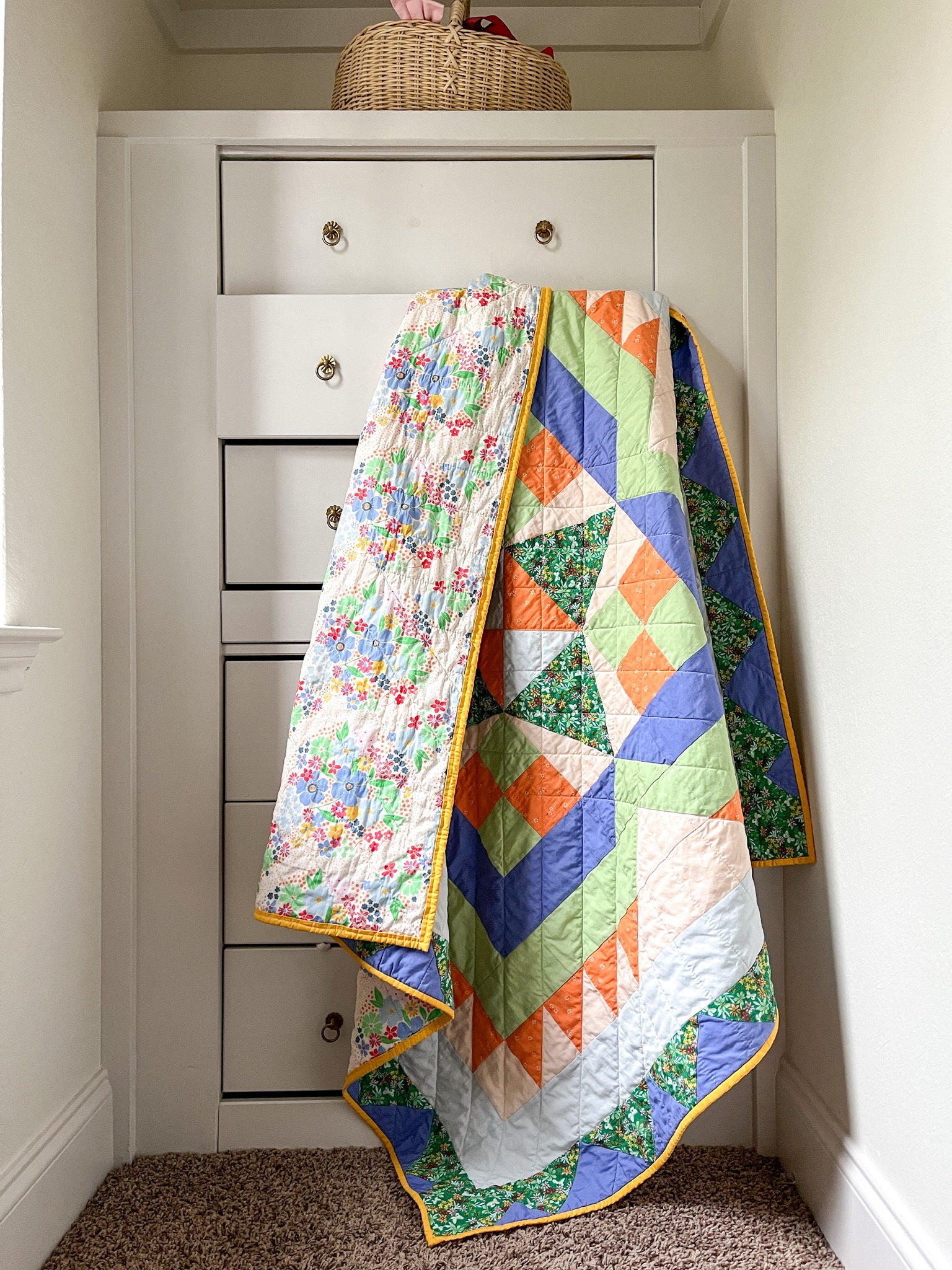 PDF Pattern | Colourful Mosaic Quilt Pattern | Baby Quilt Pattern | Bed ...