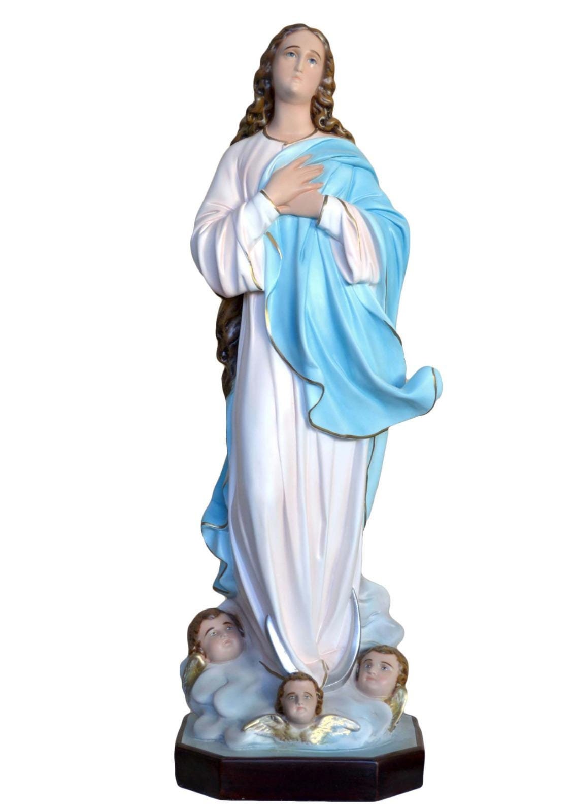 Immaculate Virgin Mary Statue 100cm Painted Fiberglass