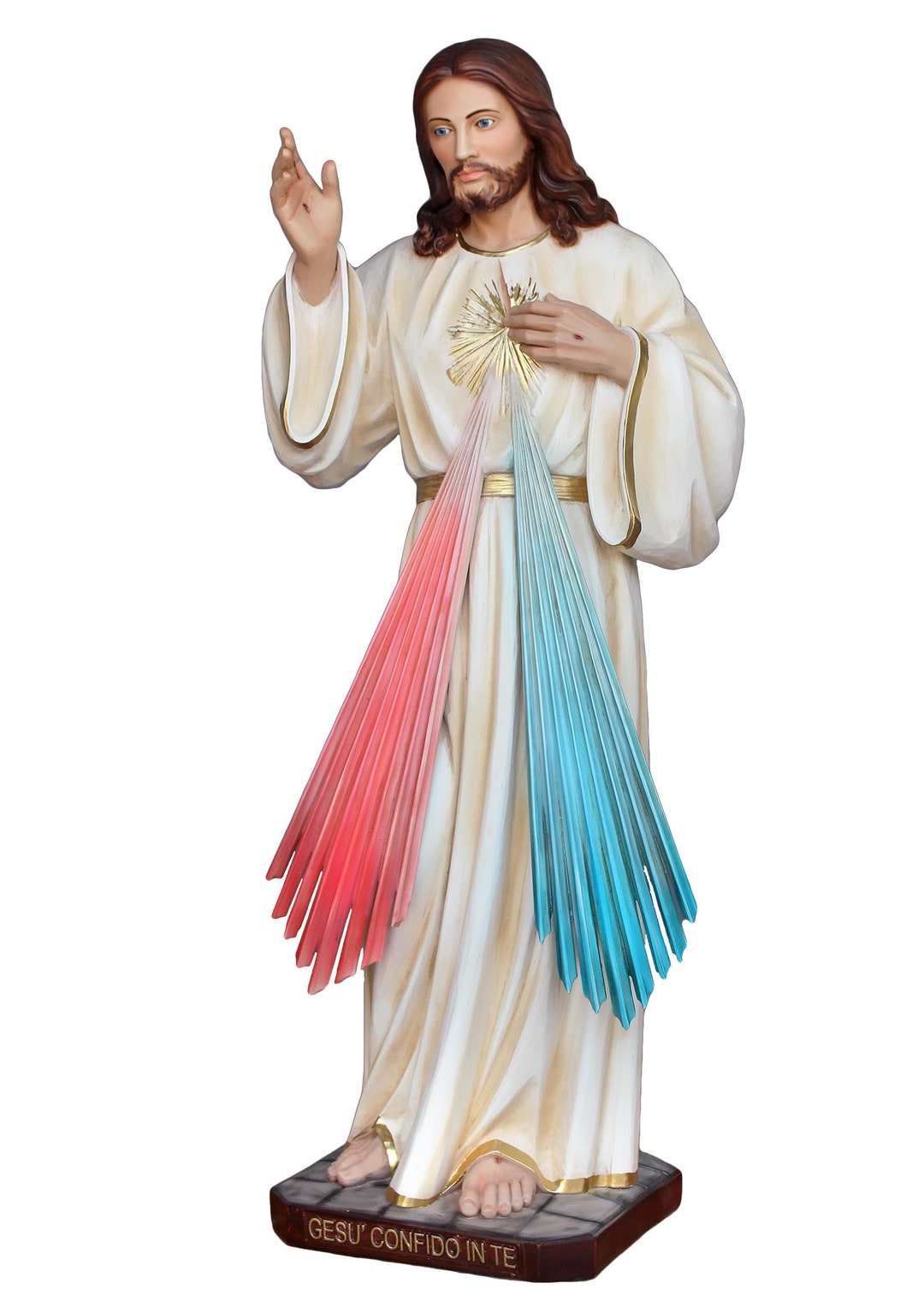 Statue of Merciful Jesus 80 Cm in Resin for Indoors and Outdoors. 31.50 ...