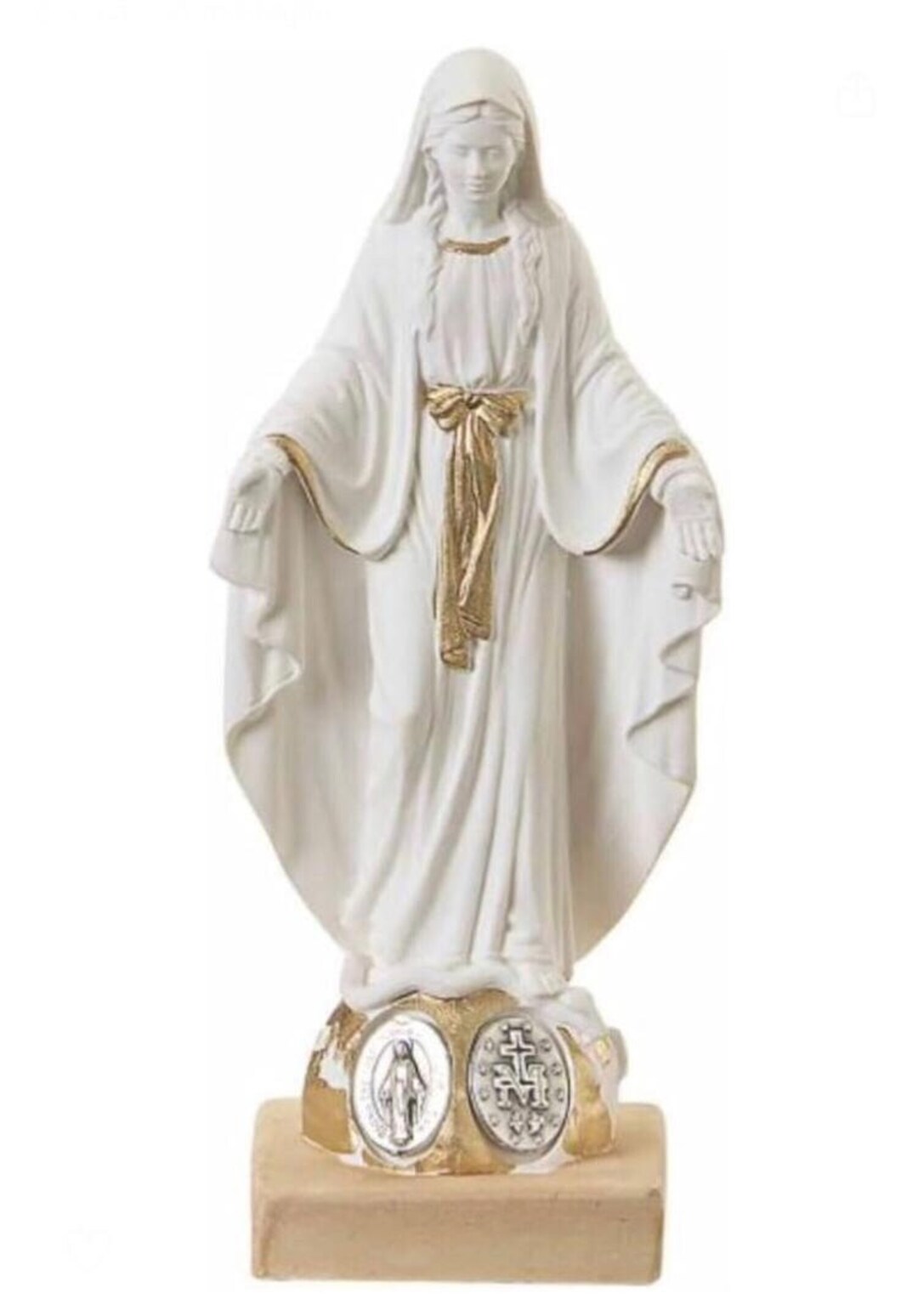 Immaculate or Miraculous Madonna Statue 10 Cm (3.94'') in White Marble ...