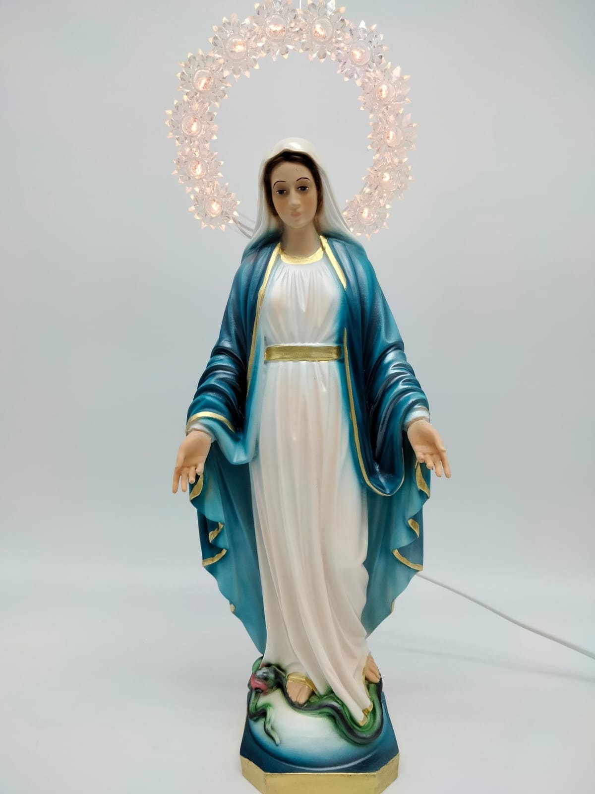 Madonna Immaculate Conception statue cm 30 (inches 11,81) in pearled ...