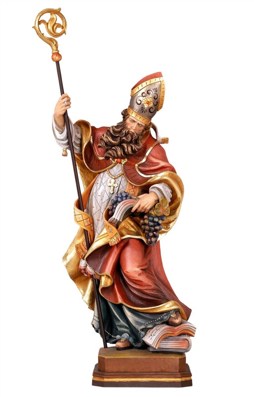 Hand-painted Wooden Statue of Saint Urban in Val Gardena, Italy ...